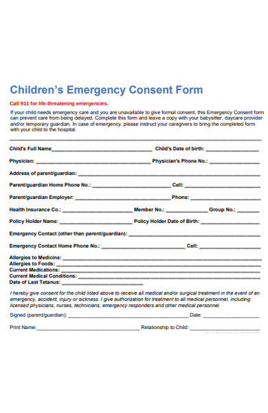 FREE 52+ Emergency Forms in PDF | MS Word | XLS