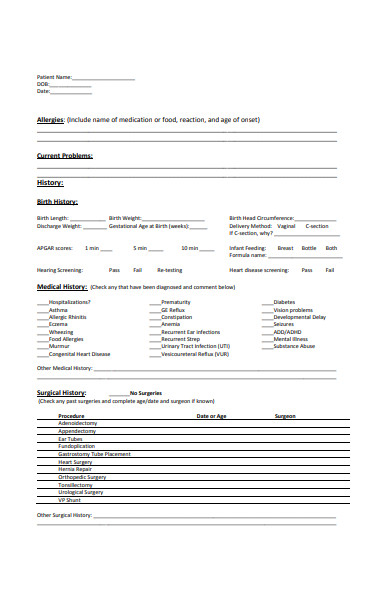 FREE 51+ Patient Forms in PDF | MS Word | Excel
