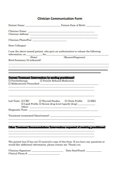 FREE 32+ Communication Forms in PDF | MS Word | XLS