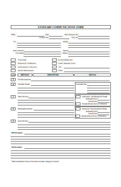 FREE 32+ Communication Forms in PDF | MS Word | XLS