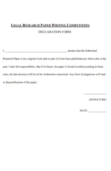 FREE 57+ Declaration Form samples, PDF, MS Word, Google Docs, Excel