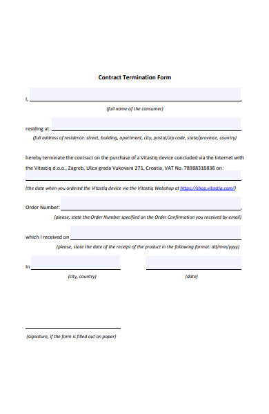 FREE 51+ Termination Forms in PDF | MS Word | XLS