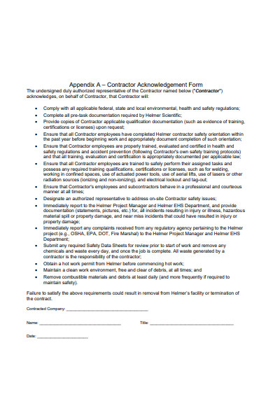 FREE 56+ Acknowledgement Form Samples, PDF, MS Word, Google Docs, Excel