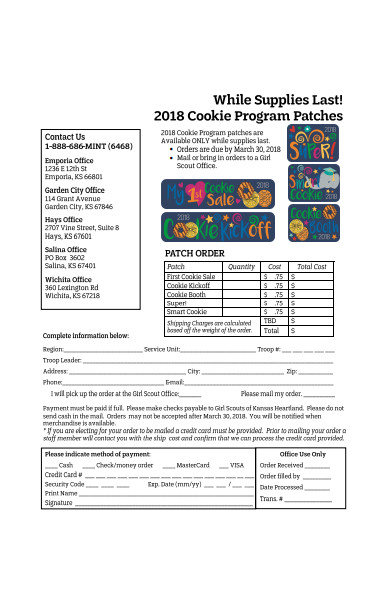 FREE 30+ Cookie Order Forms in PDF | MS Word