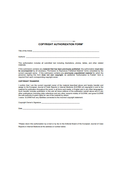 FREE 53+ Authorization Forms in PDF | MS Word | Excel