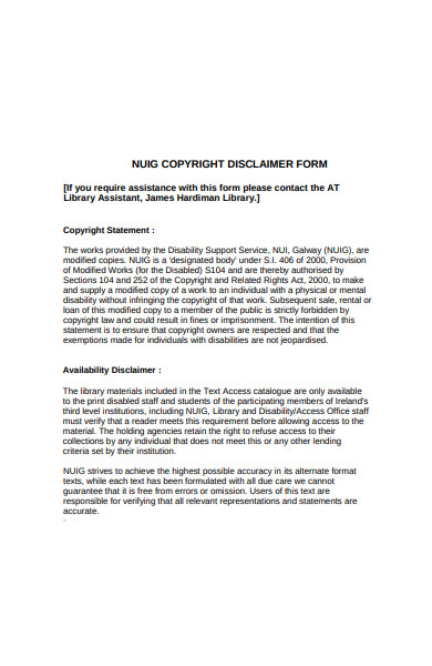 FREE 50+ Disclaimer Forms in PDF | MS Word