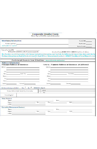 FREE 32+ Vendor Forms in PDF | MS Word | Excel