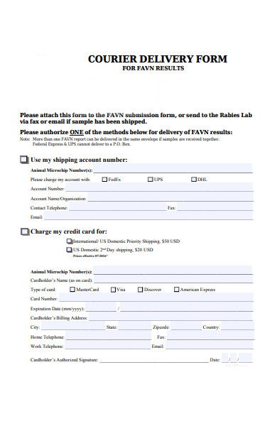 FREE 35+ Delivery Form Samples, PDF, MS Word, Google Docs