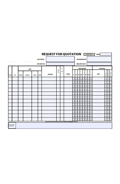 FREE 57+ Quotation Form Samples, PDF, MS Word, Google Docs, Excel