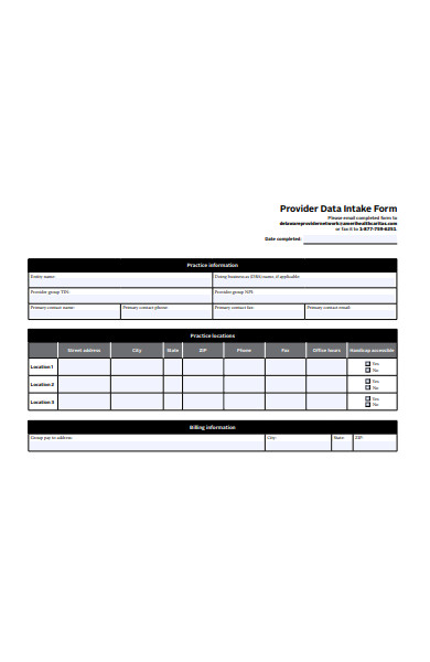 FREE 54+ Intake Forms in PDF | MS Word | XLS
