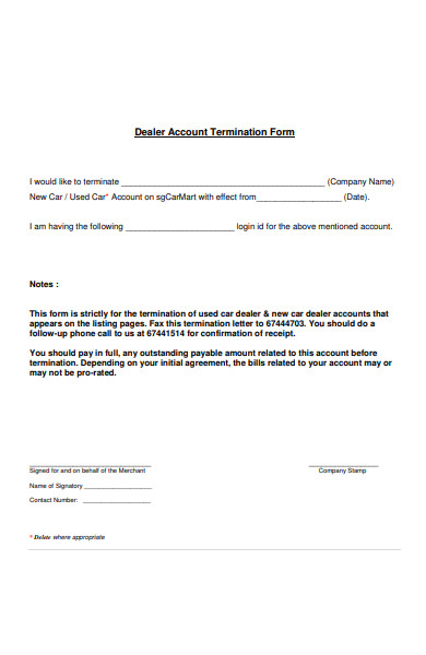 FREE 51+ Termination Forms in PDF | MS Word | XLS