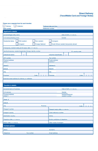 FREE 35+ Delivery Form Samples, PDF, MS Word, Google Docs