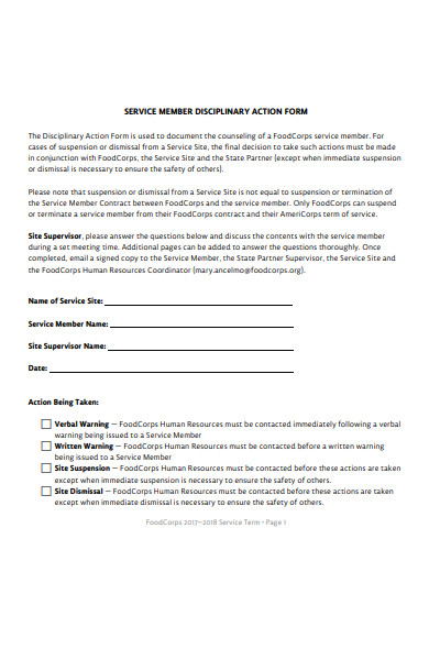 FREE 30+ Disciplinary Forms in PDF | MS Word