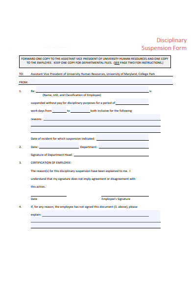 FREE 30+ Disciplinary Forms in PDF | MS Word