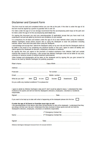 FREE 54+ Disclaimer Form Samples, PDF, MS Word, Google Docs