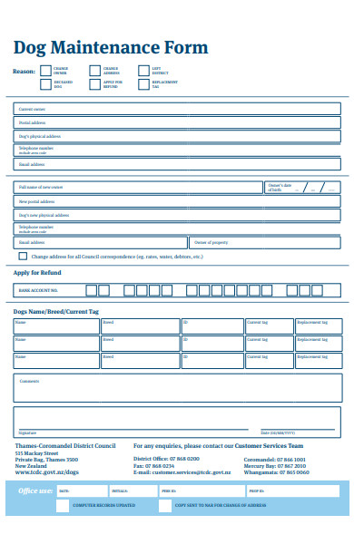 FREE 42+ Maintenance Forms in PDF | MS Word | XLS