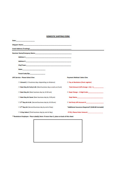 FREE 41+ Shipping Form Samples, PDF, MS Word, Google Docs, Excel