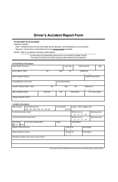 FREE 32+ Accident Forms in PDF | MS Word | XLS