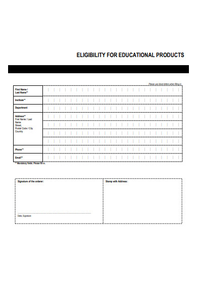 FREE 50+ Educational Forms in PDF | Ms Word