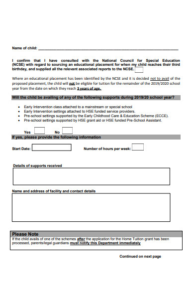 FREE 50+ Educational Forms in PDF | Ms Word
