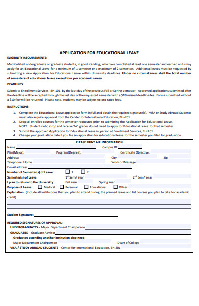 FREE 50+ Educational Forms in PDF | Ms Word