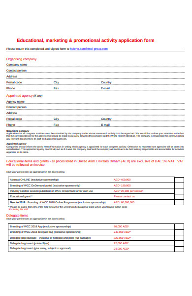 FREE 50+ Educational Forms in PDF | Ms Word