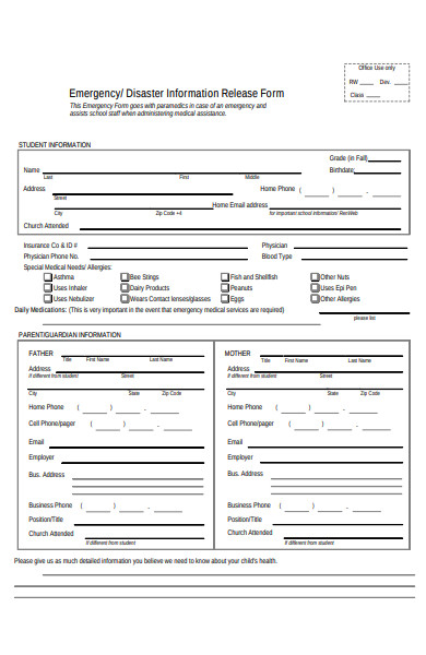 FREE 52+ Emergency Forms in PDF | MS Word | XLS