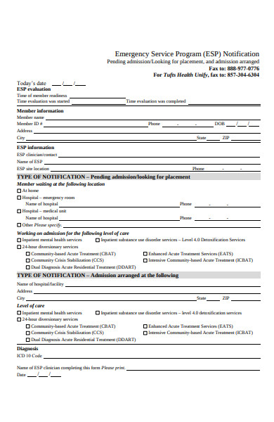 FREE 52+ Emergency Forms in PDF | MS Word | XLS