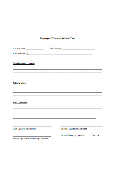 FREE 32+ Communication Forms in PDF | MS Word | XLS