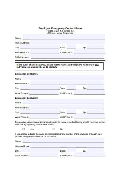 FREE 52+ Emergency Forms in PDF | MS Word | XLS