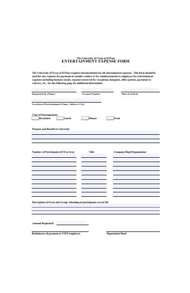 FREE 33+ Expenses Forms in PDF | Ms Word | XLS