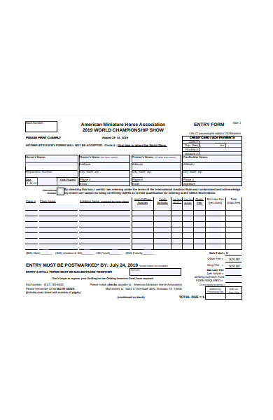 FREE 52+ Entry Forms in PDF | MS Word | Excel