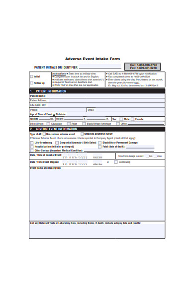 FREE 54+ Intake Forms in PDF | MS Word | XLS