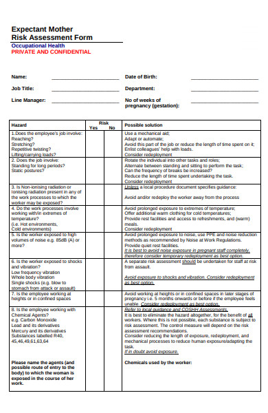FREE 52+ Best Risk Assessment Forms in PDF | MS Word | XLS