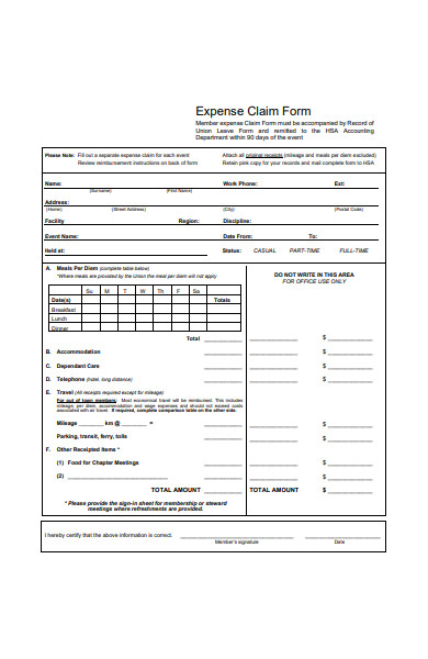 FREE 33+ Expenses Forms in PDF | Ms Word | XLS