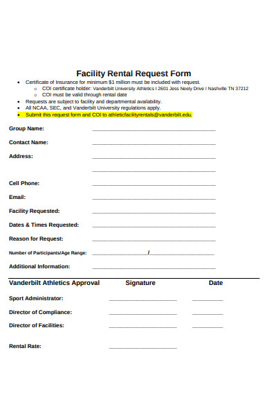 FREE 50+ Facility Forms in PDF | MS Word