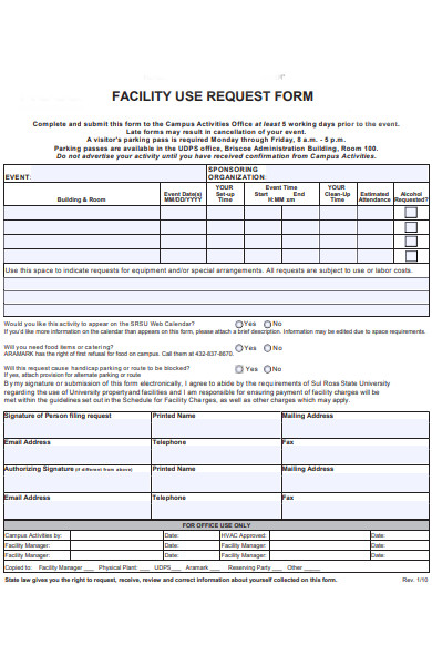 FREE 50+ Facility Forms in PDF | MS Word