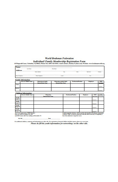 FREE 32+ Membership Registration Forms in PDF | MS Word | XLS