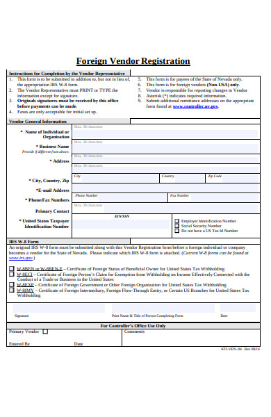 FREE 36+ Vendor Form Samples, PDF, MS Word, Google Docs, Excel