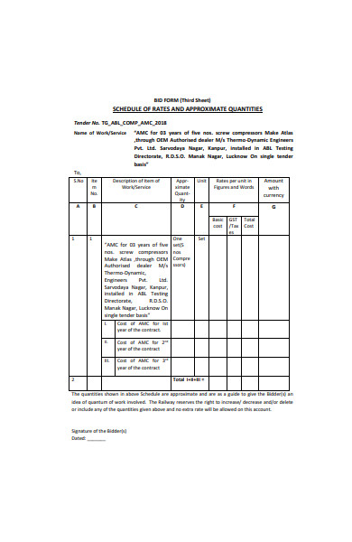 FREE 52+ Bid Forms in PDF | MS Word | XLS