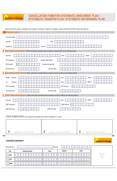 FREE 51+ Cancellation Forms in PDF | MS Word
