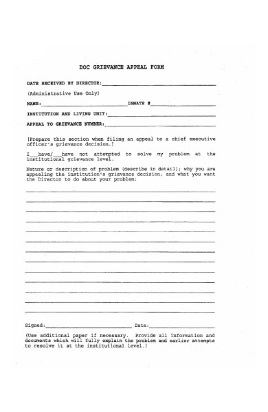FREE 54+ Grievance Form Samples, PDF, MS Word, Google Docs