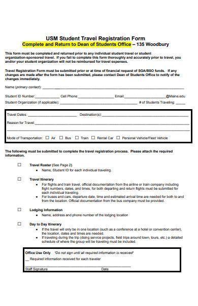 Travel Agency Forms Templates