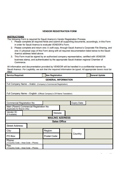FREE 36+ Vendor Form Samples, PDF, MS Word, Google Docs, Excel