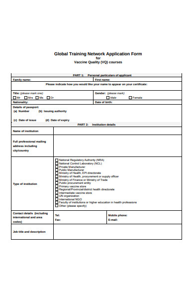 FREE 46+ Training Form Samples, PDF, Word, Google Docs, Excel