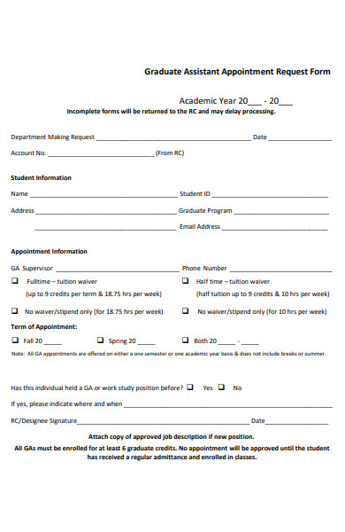 FREE 52+ Appointment Request Forms in PDF | MS Word | XLS
