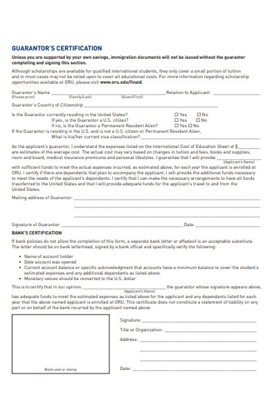 FREE 45+ Guarantor Form Samples, PDF, MS Word, Google Docs