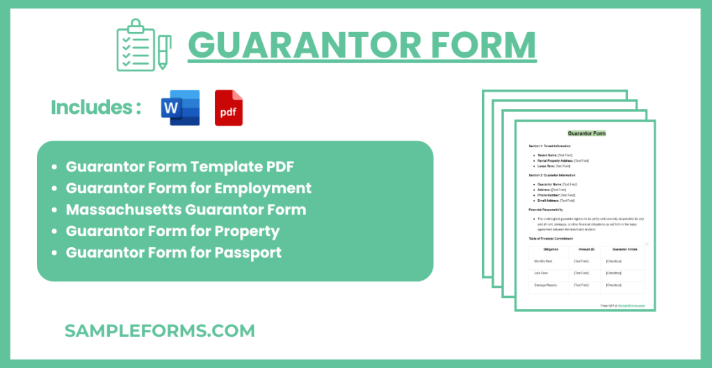 FREE 45+ Guarantor Form Samples, PDF, MS Word, Google Docs