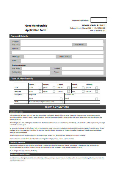 FREE 32+ Membership Registration Forms in PDF | MS Word | XLS