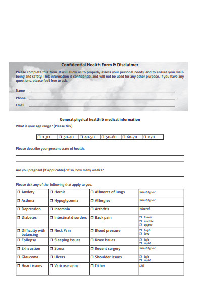 FREE 54+ Disclaimer Form Samples, PDF, MS Word, Google Docs